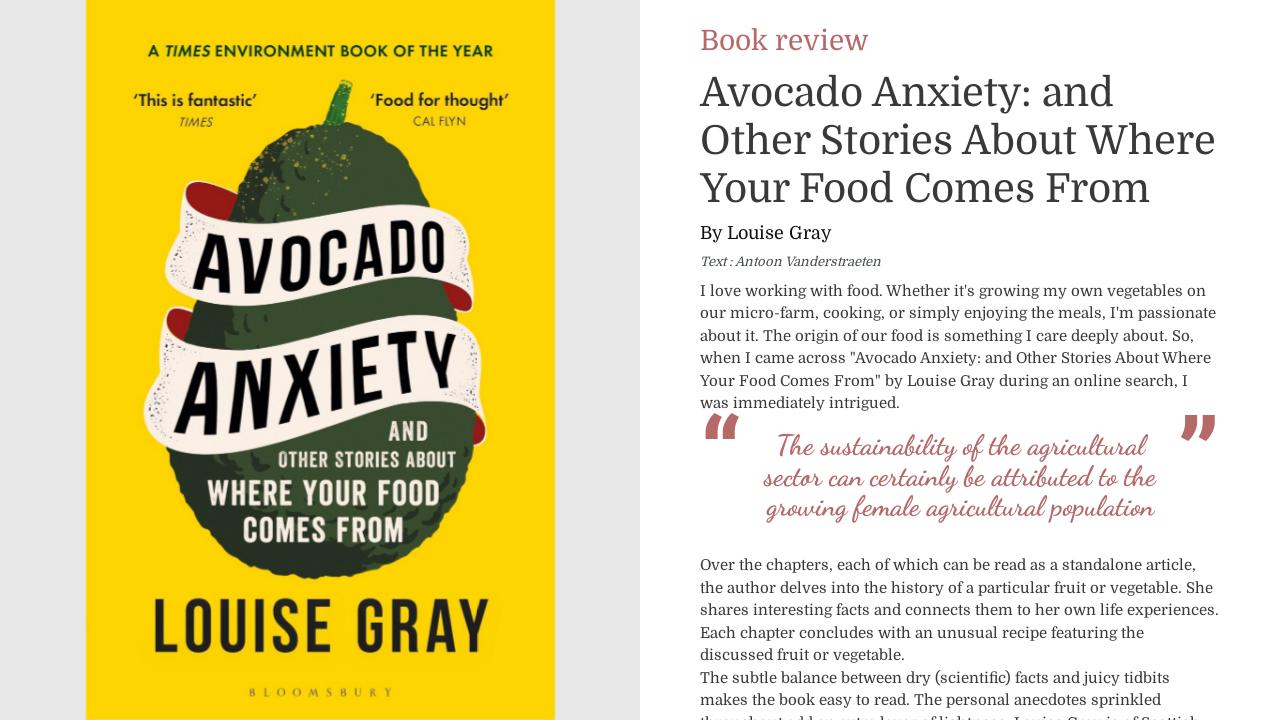 Book review - Avocado Anxiety - Women in Ag 2024-004