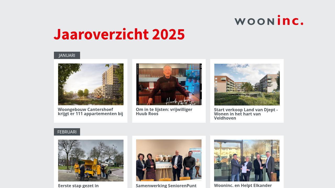 Jaaroverzicht - Wooninc. Jaaroverzicht 2024