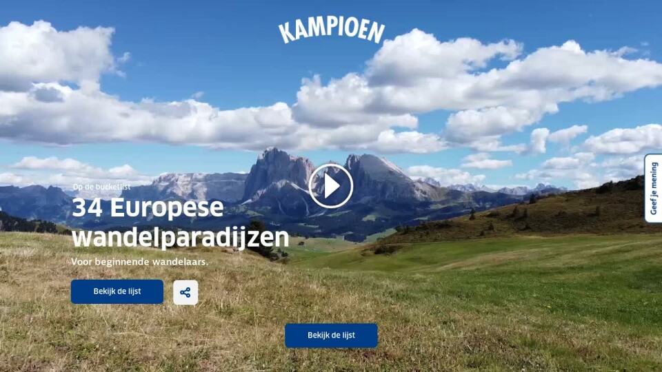 34x Wandelen in Europa (in 2023) | ANWB Kampioen