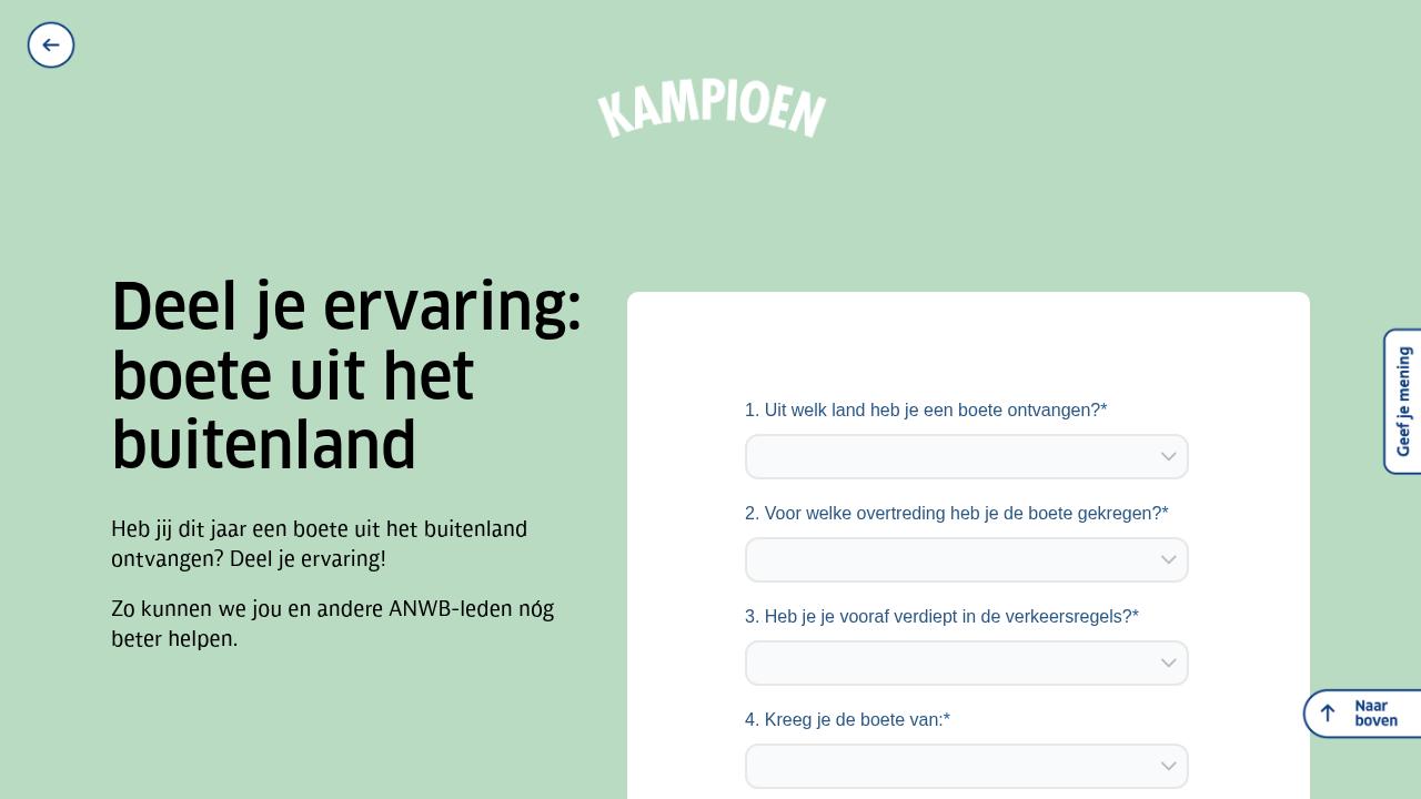 Boete uit het buitenland | Deel je ervaring | Kampioen ANWB