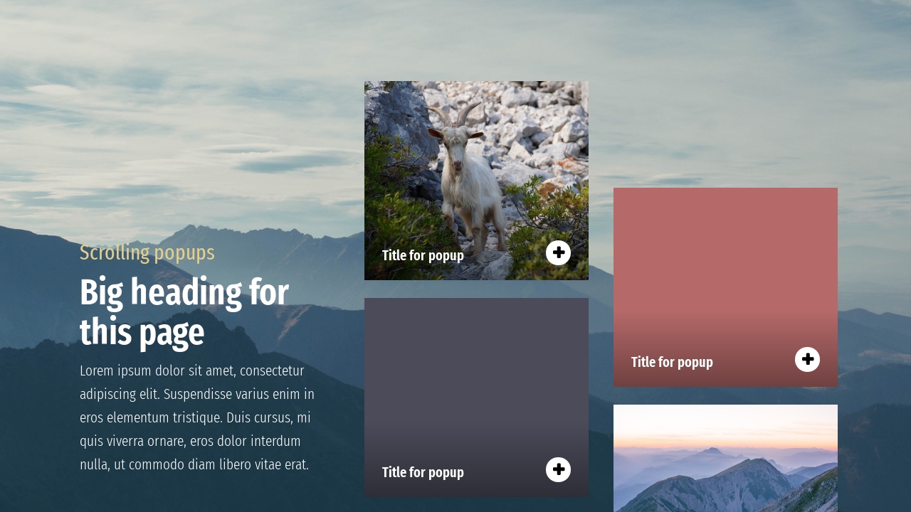 Scrolling pop-ups - PWV Templates