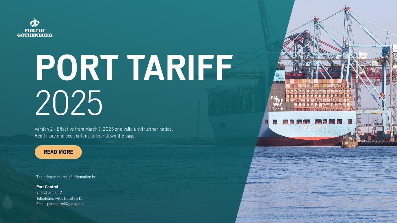 Port tariff 2025