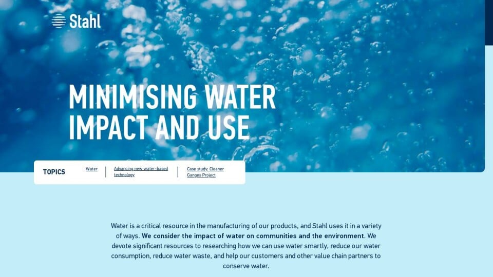 Minimising water pollution and use - ESG Report 2023