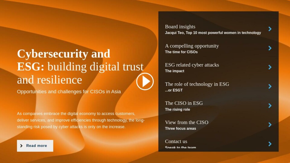 Cybersecurity and ESG - Cybersecurity and ESG