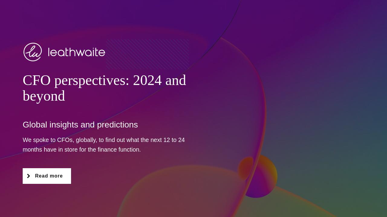 CFO perspectives - 2024 and beyond - CFO perspectives: 2024 and beyond