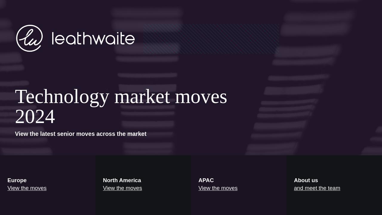 The moves 2024 - Technology market moves 2024