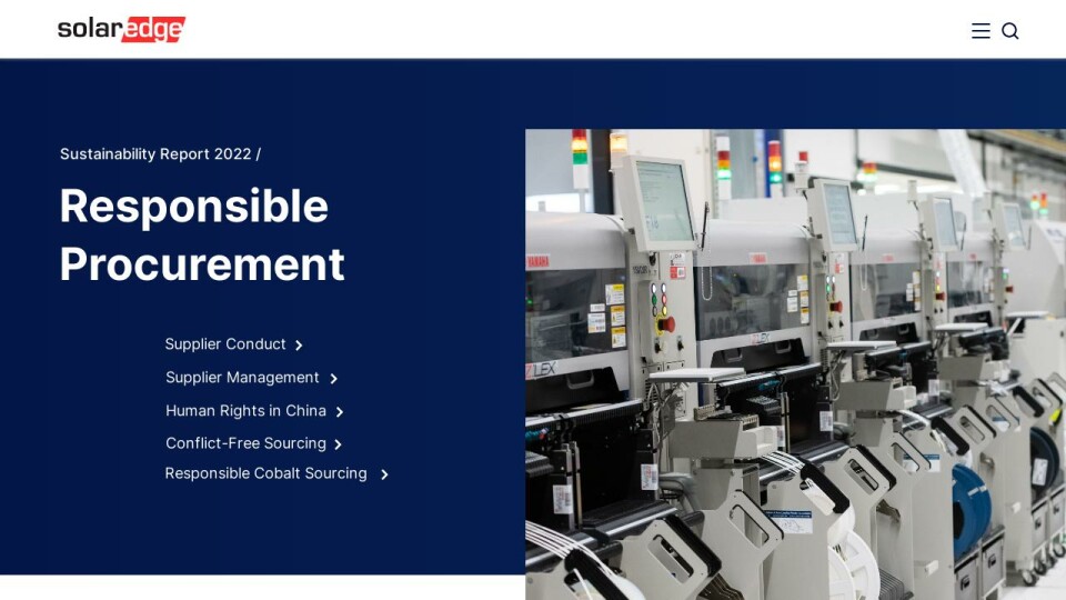 Responsible Procurement - Sustainability Report