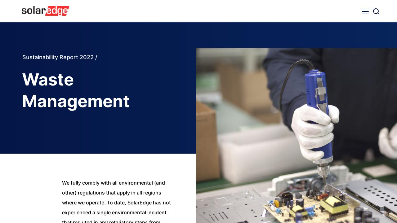 Waste Management - Sustainability Report