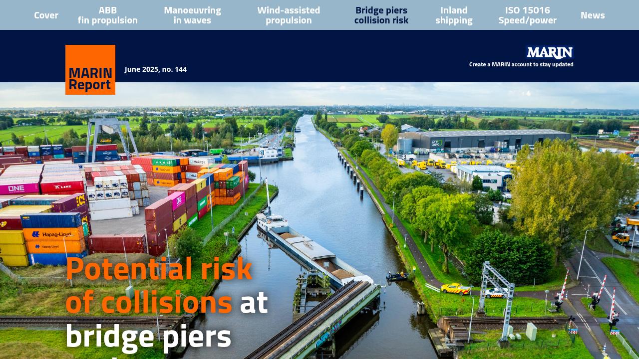 Potential risk of collisions at bridge piers under scrutiny