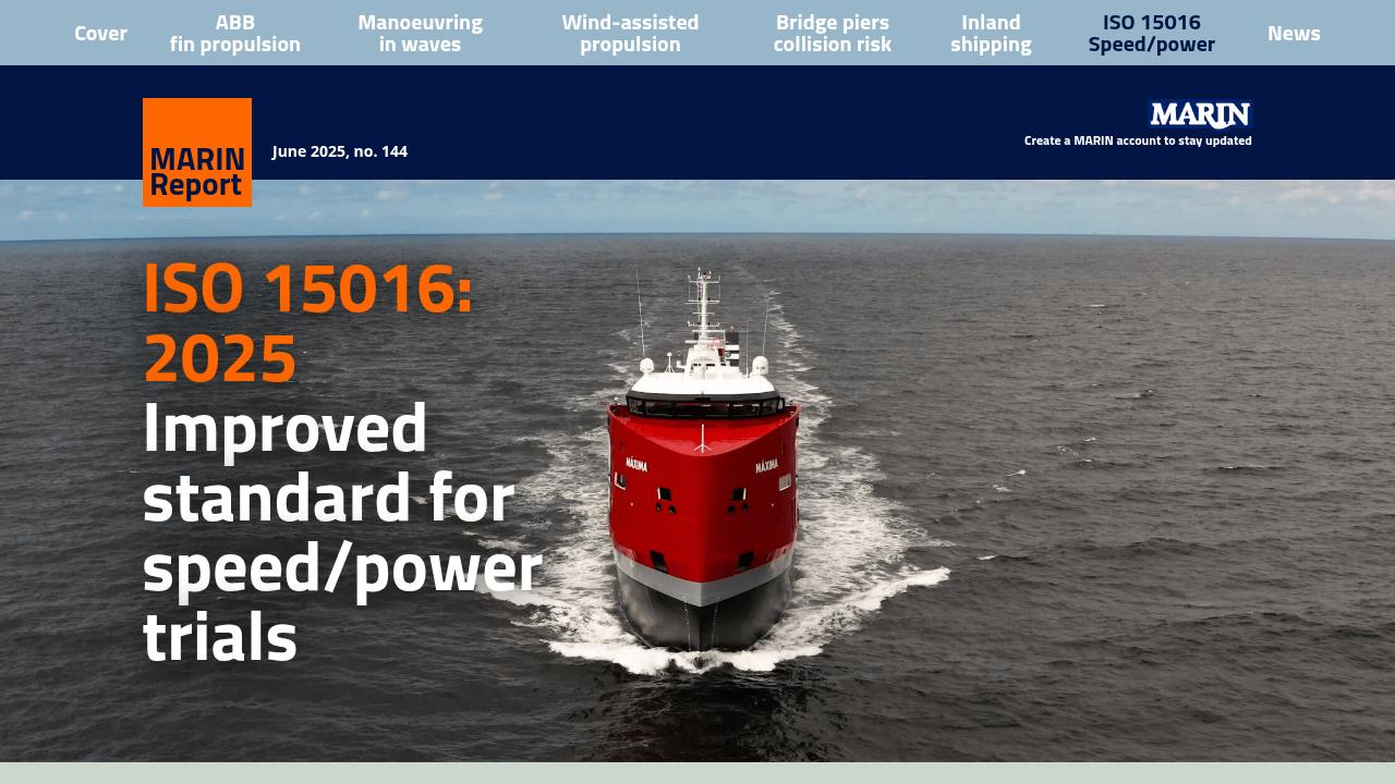 ISO 15016: 2025 Improved standard for speed/power trials