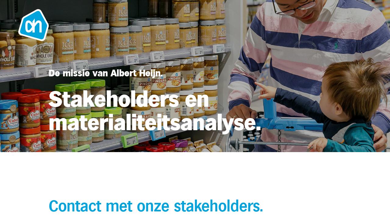Stakeholders en materialiteitsanalyse - Duurzaamheidsverslag 2022