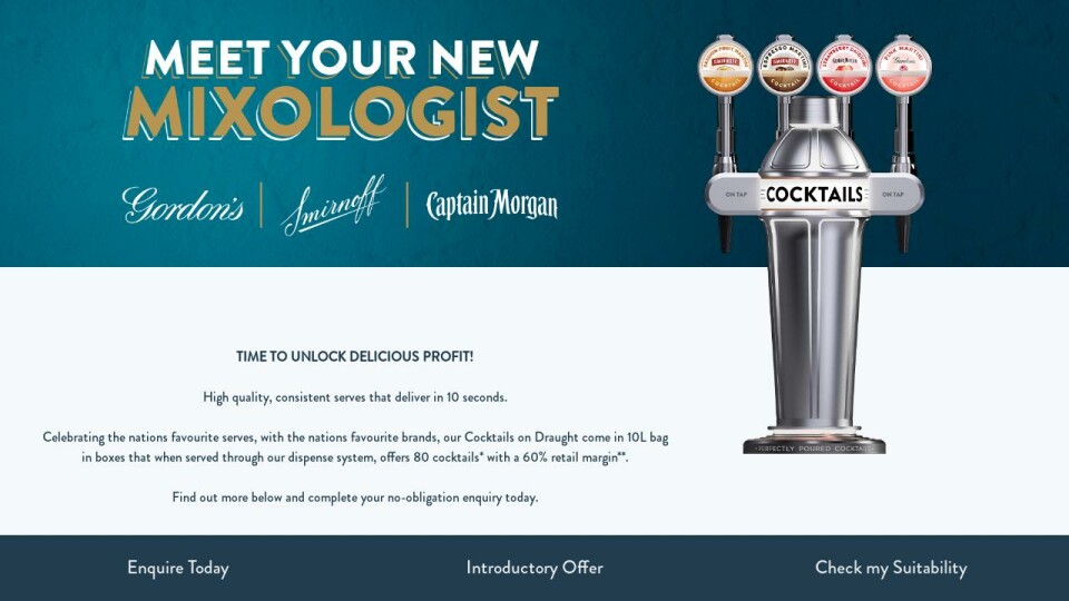 Meet your new Mixologist - Draught Cocktails