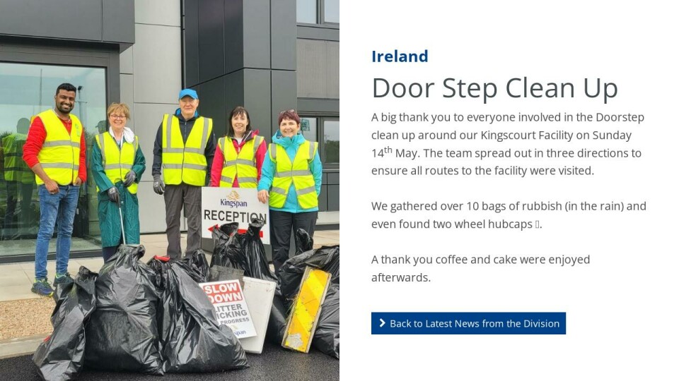 Ireland - Door Step Clean Up - KIP West Newsletter - Q3 2023