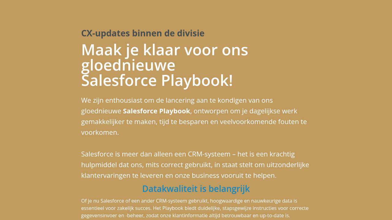Salesforce Playbook - KIP EAA Nieuwsbrief- Q1 2025 - NL