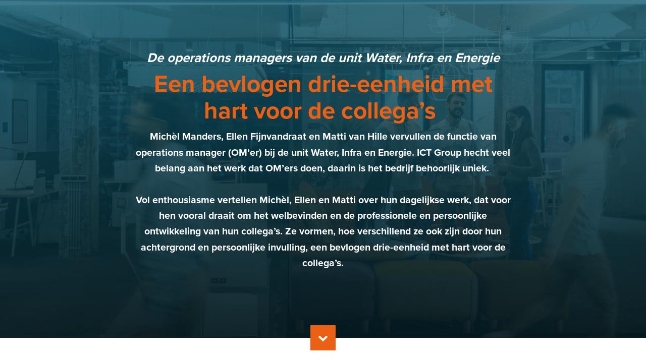 De operations managers van de unit Water, Infra en Energie - Industrie en Infra