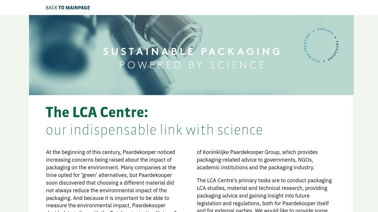 The LCA Centre: our indispensable link with science - RDP ...