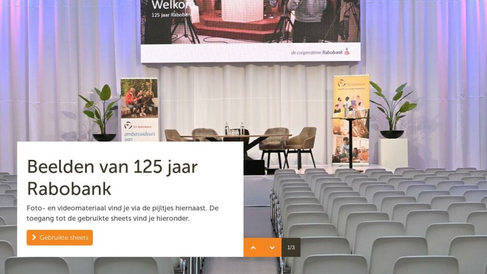 Beelden van 125 jaar Rabobank - bijeenkomsten 125 jaar Rabobank