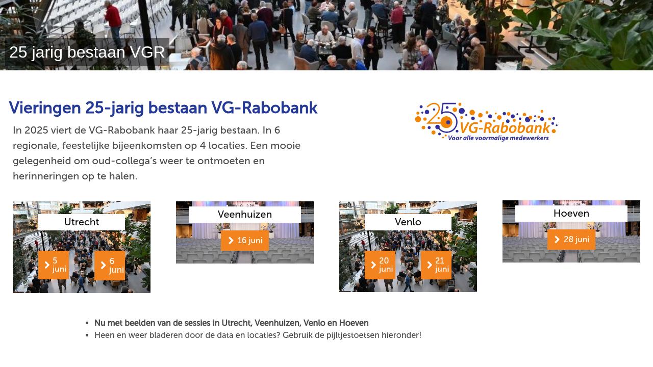 25 jaar VGR-uitnodiging - 25 jaar VGR-uitnodiging