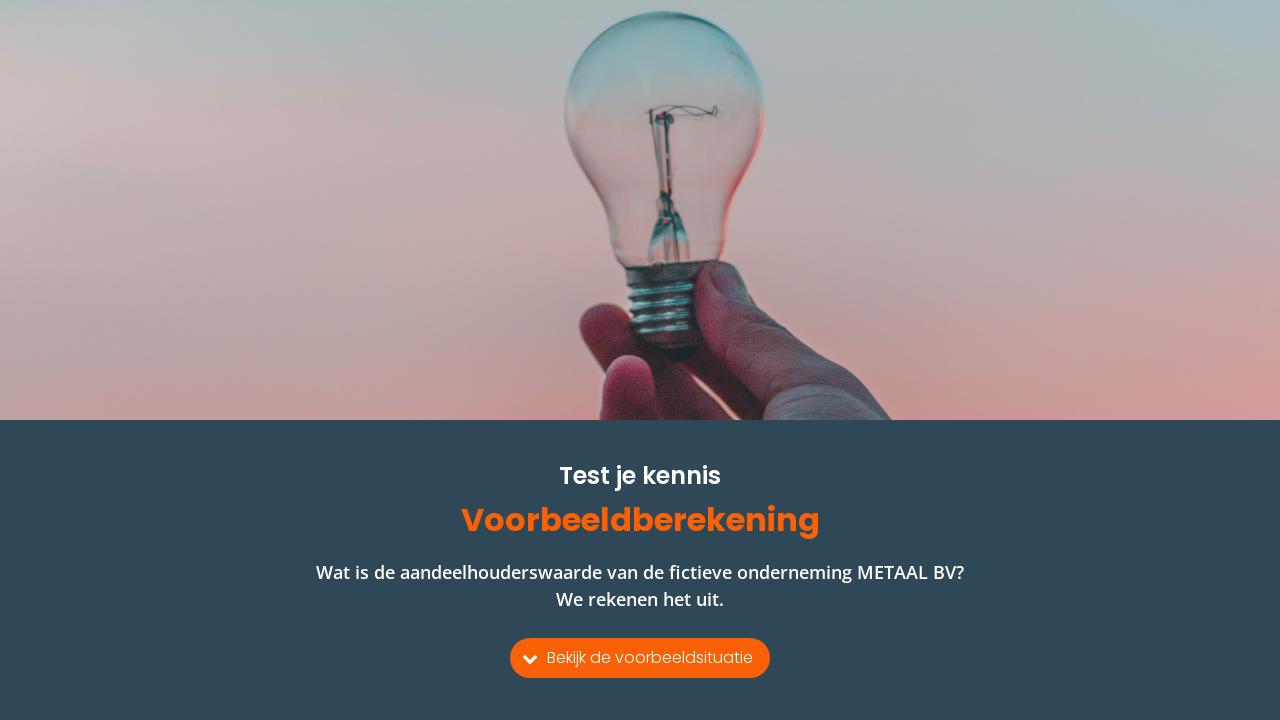 Voorbeeldberekening - Onderneming waarderen