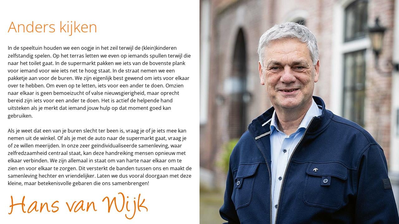 Column Hans van Wijk - Marente THUIS - September 2024