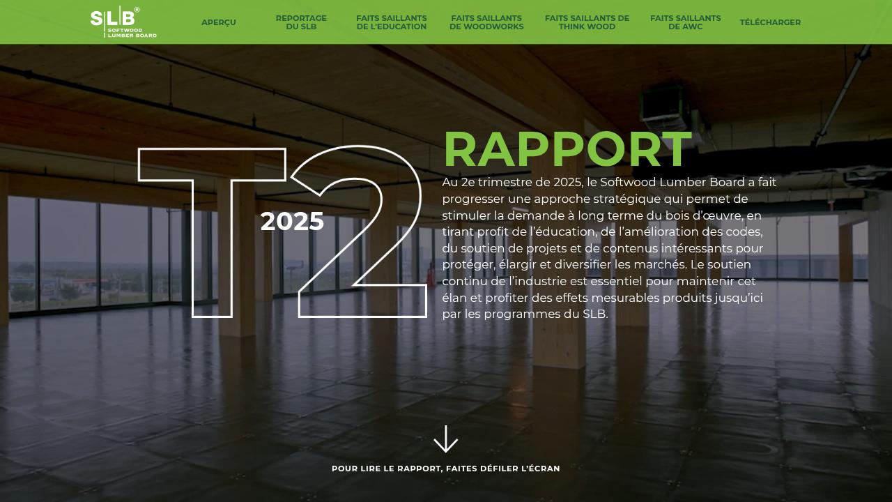 T2 2025 - FRENCH 2025 T2 Softwood Lumber Board Newsletter (French-Investor)