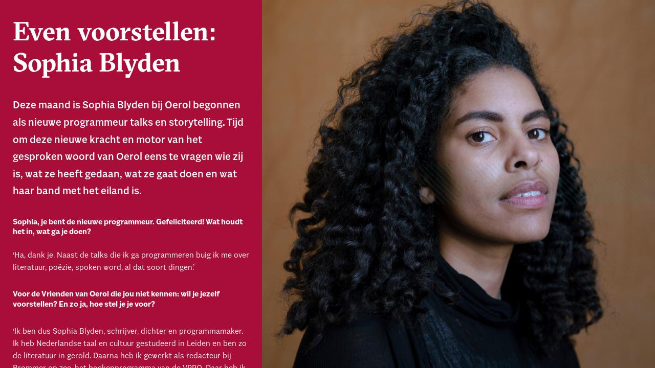 Even voorstellen: Sophia Blyden - Vriendenkrant januari