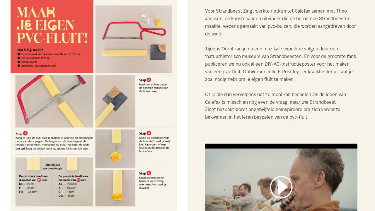 Maak je eigen PVC fluit met Strandbeest Zingt - Dagkrant vrijdag 7 juni ...