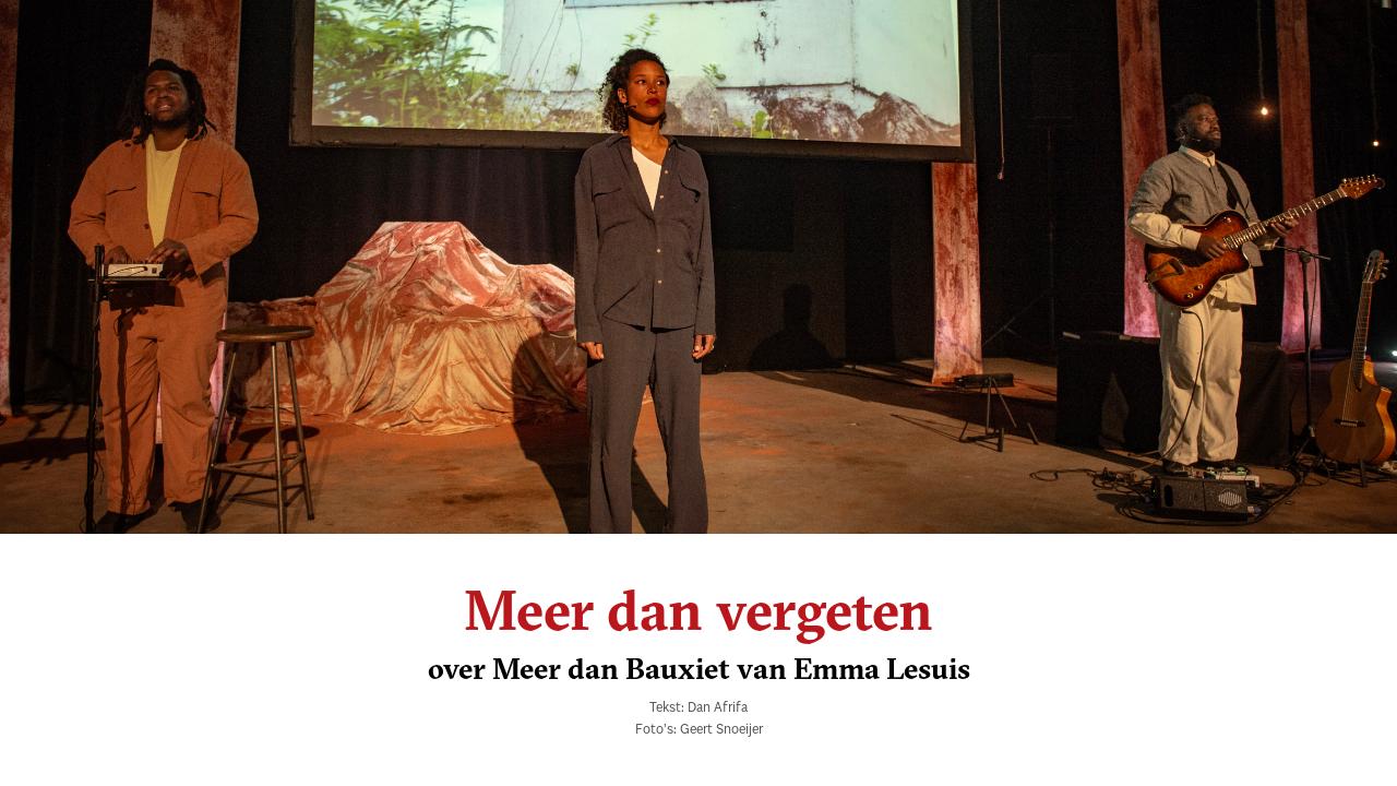 Meer dan vergeten (over Meer dan Bauxiet van Emma Lesuis) - Dagkrant ...