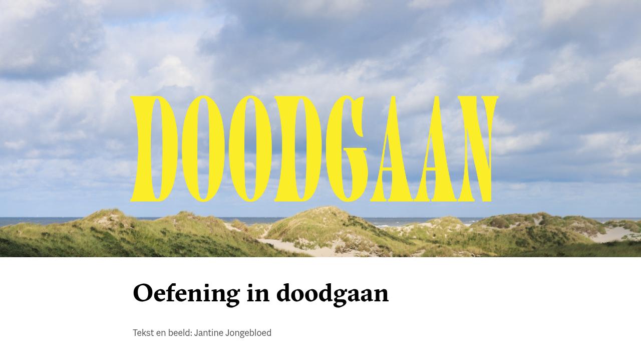 Oefening in doodgaan - Dagkrant zondag 22 juni 2025