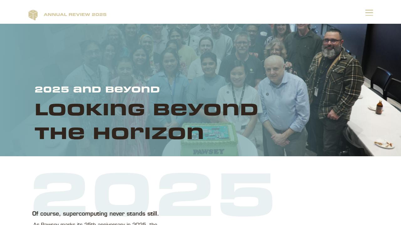 Looking beyond the horizon - Pawsey 2025 Annual Review