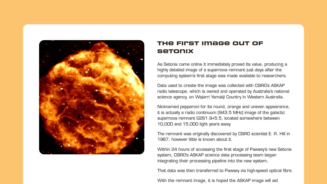 Case study - the first image out of setonix - Pawsey 2025 Annual Review