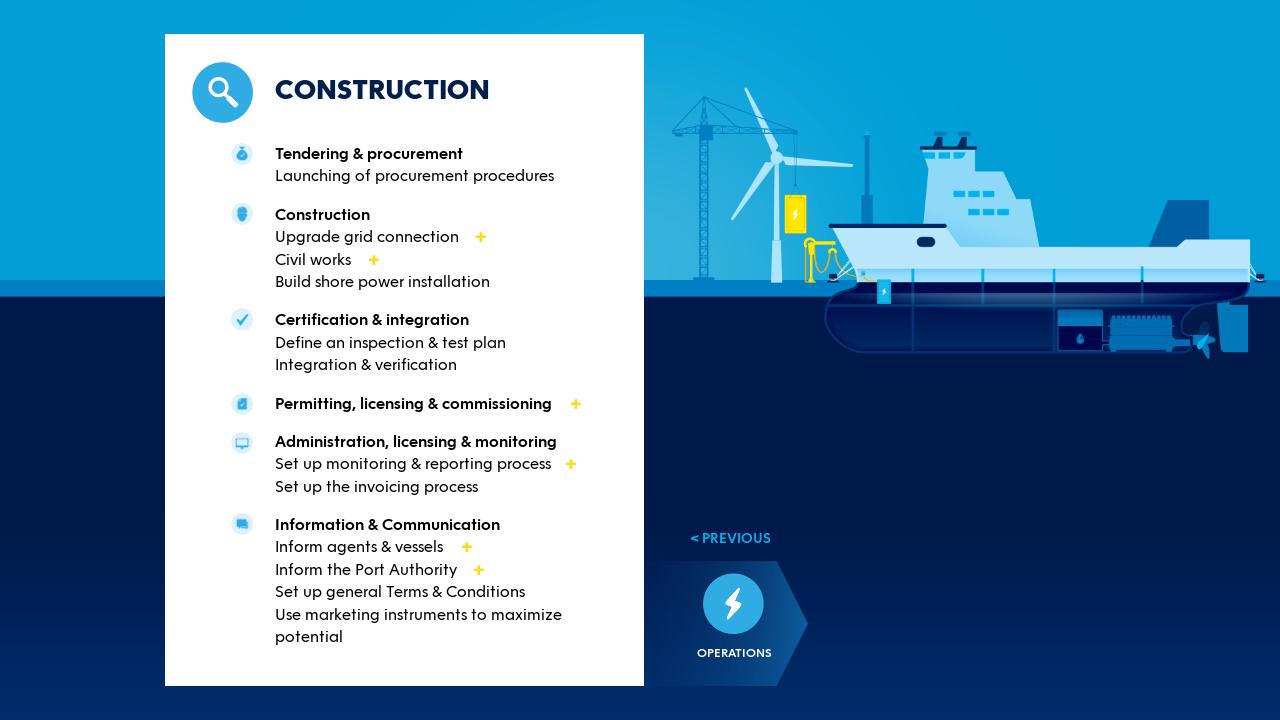 Construction - 5 steps to shore power
