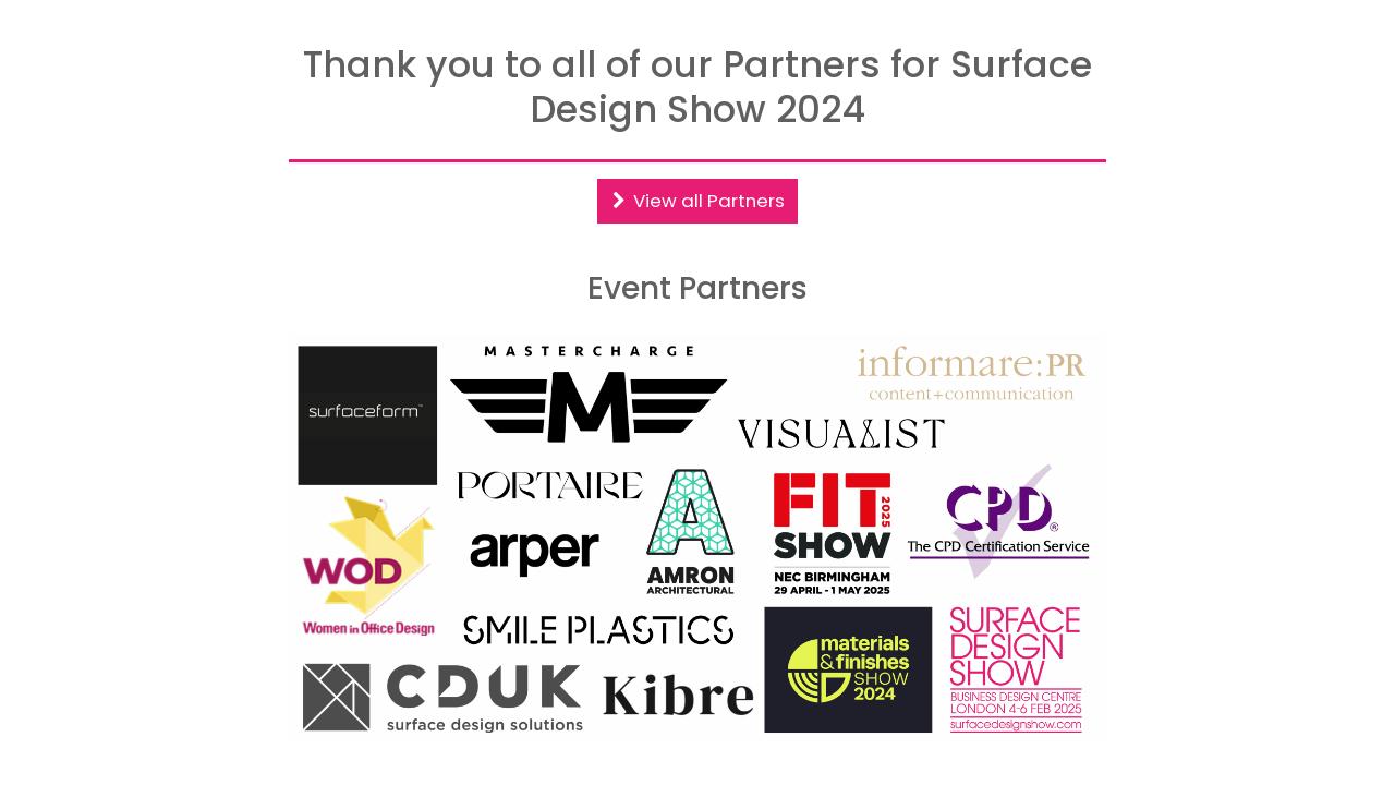 Partners - Surface Design Show Preview