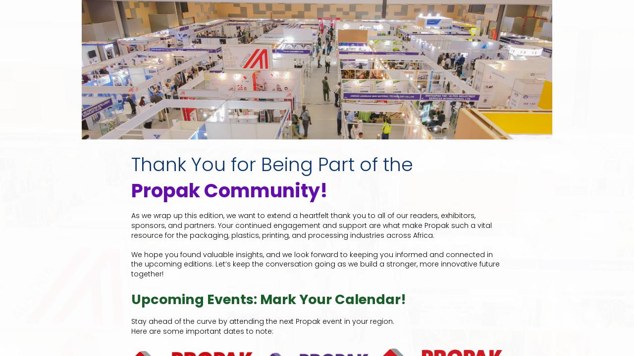 Contact us - Propak 2025