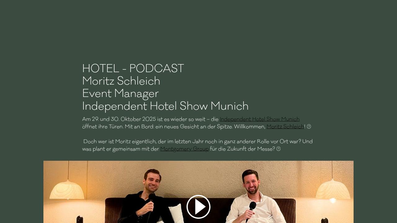 Hotel Podcast - Independent Hotel Show Munich