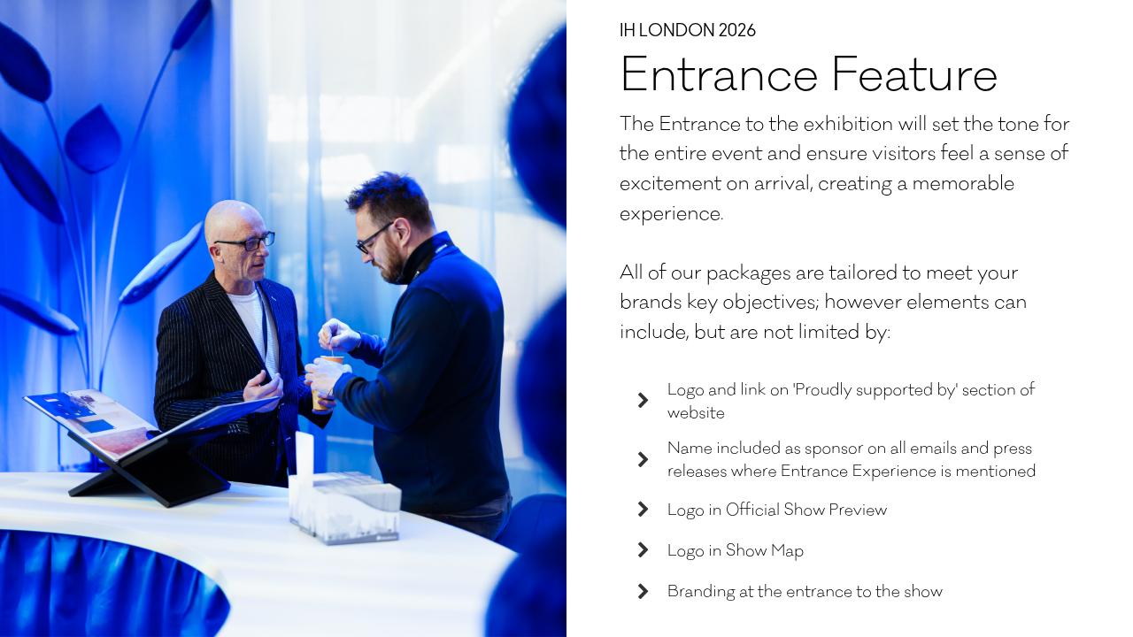Entrance Experience - IHL26 | Sponsorship Brochure