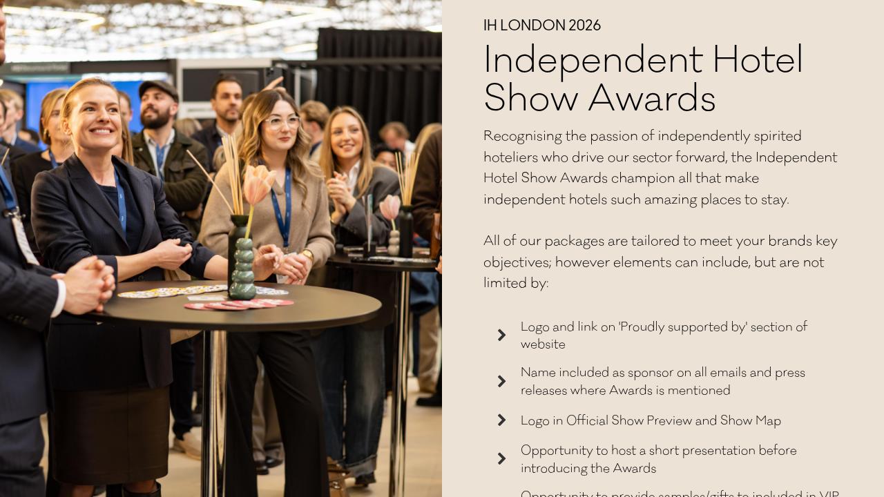 Independent Hotel Show Awards - IHL26 | Sponsorship Brochure
