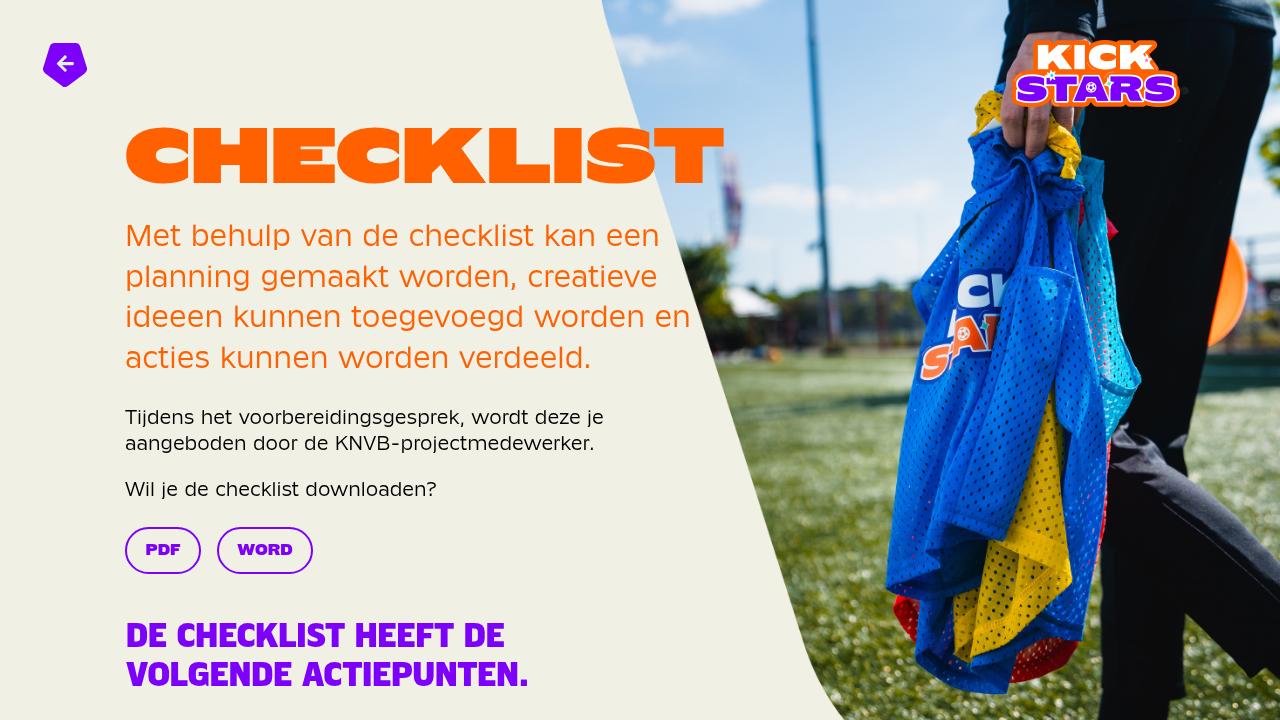 Checklist - KickStars