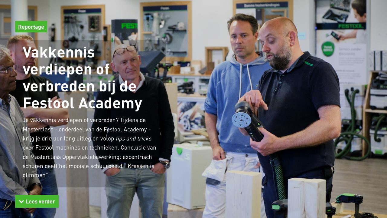 Festool academy - Festool digitaal magazine November 2023