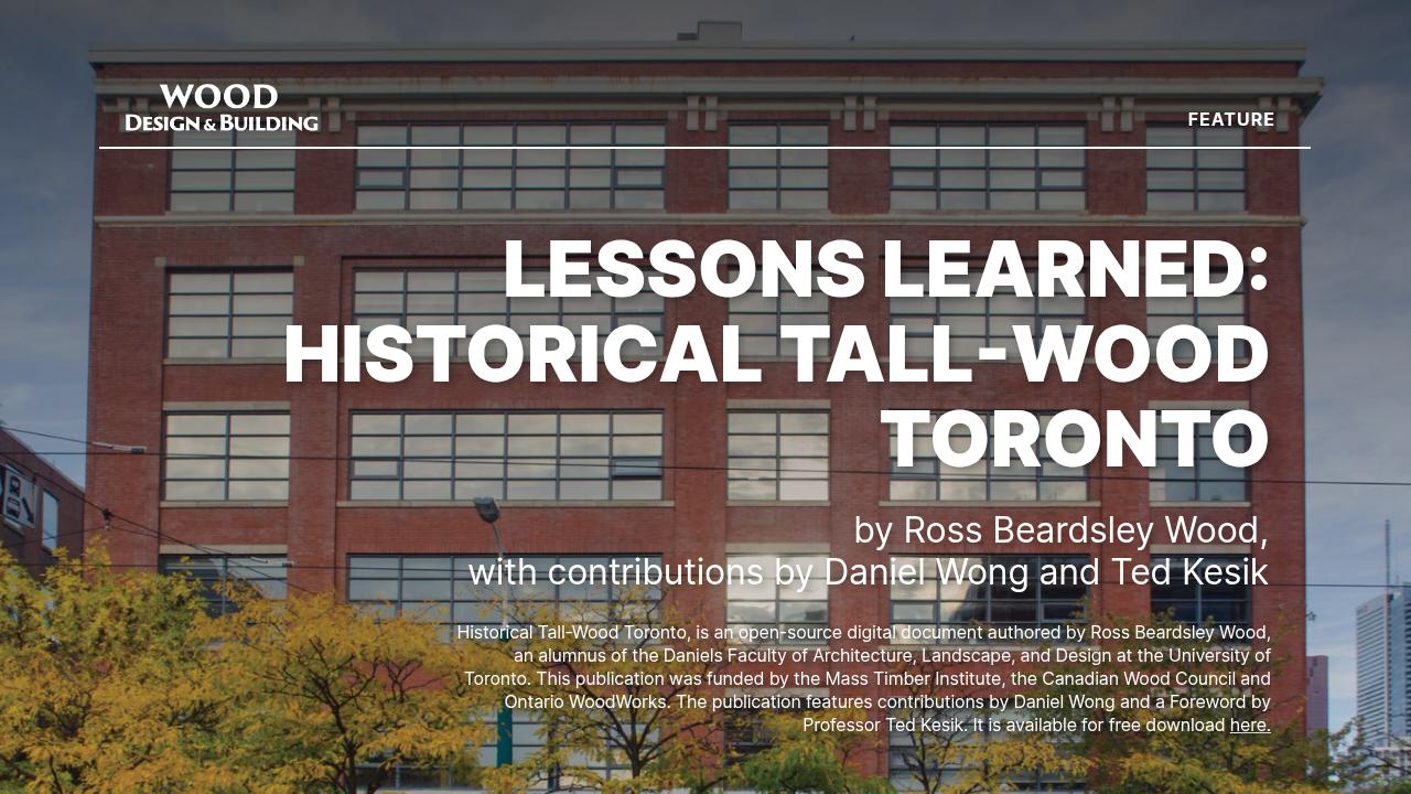 Feature: Historical Tall-Wood Toronto - Wood Design & Building 2025 ...