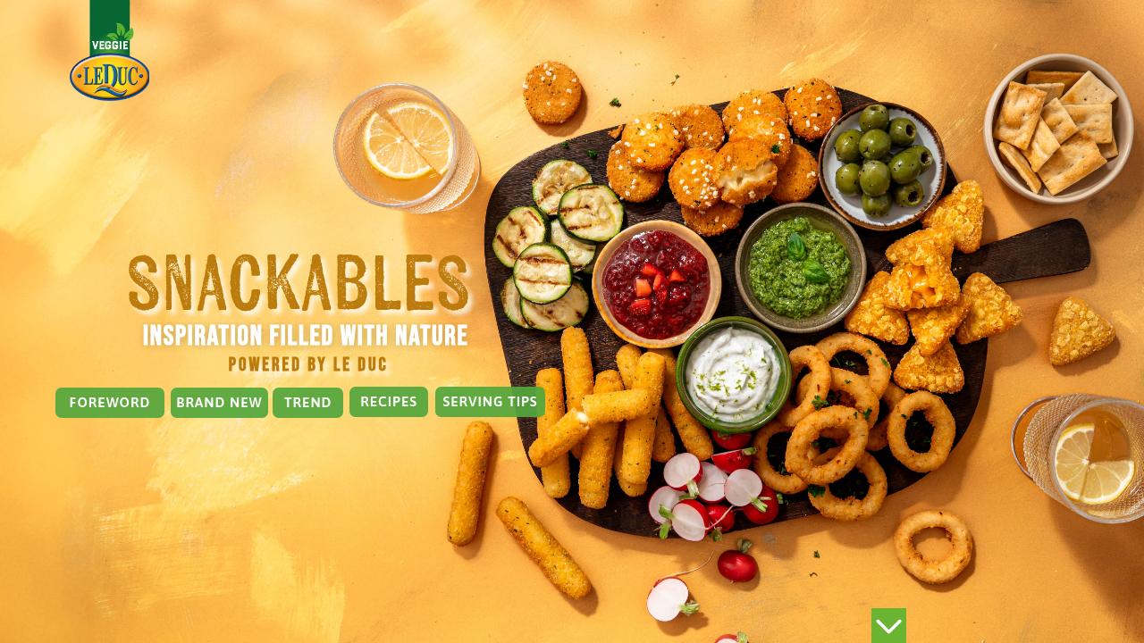 Welcome! - ENG Le Duc - Snackables SURPRISING AND TASTEFULL