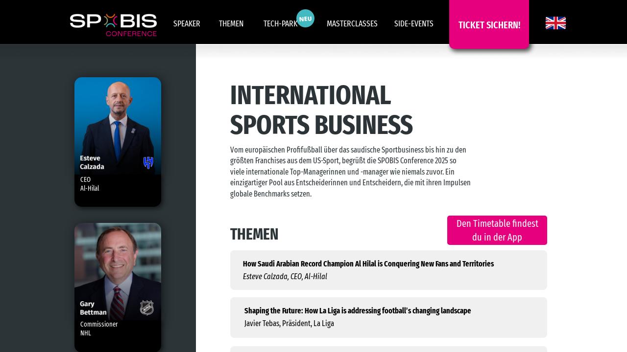 International Sports Business - SPOBIS Conference 2025 – Programm ...