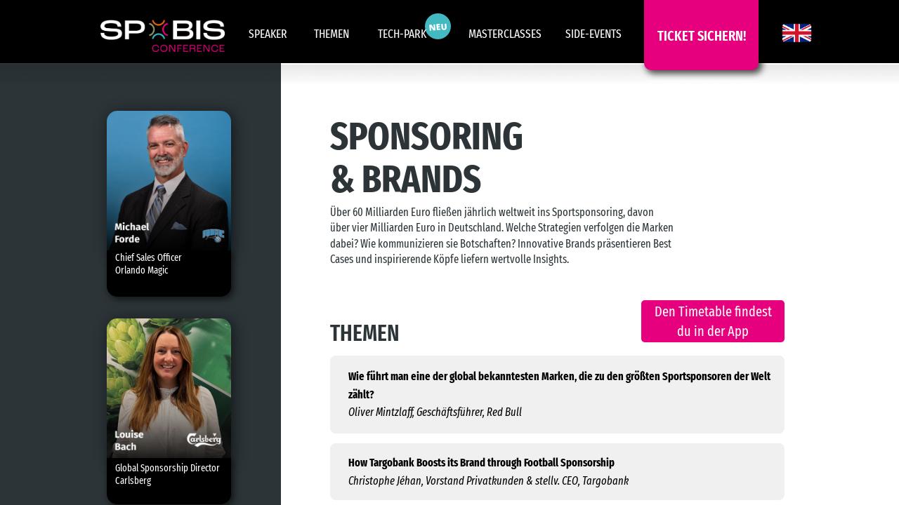 Sponsoring & Brands - SPOBIS Conference 2025 – Programm veröffentlicht ...