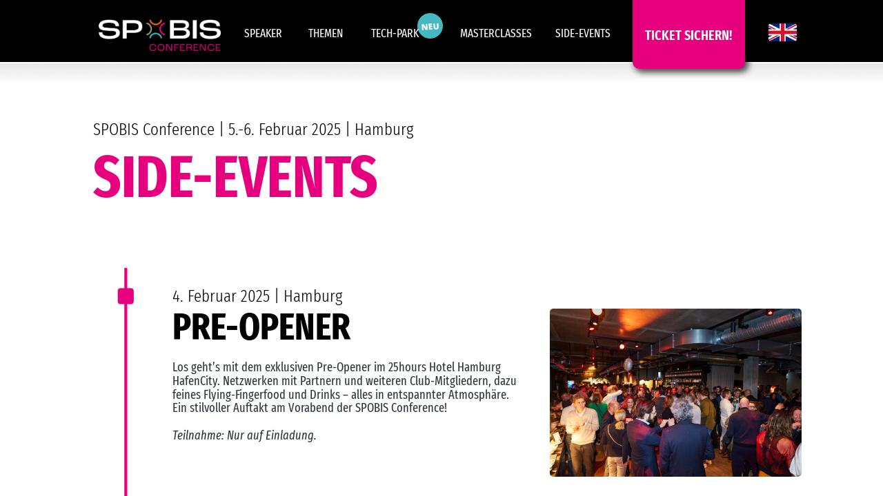 Side Events - SPOBIS Conference 2025 – Programm veröffentlicht: Das ...