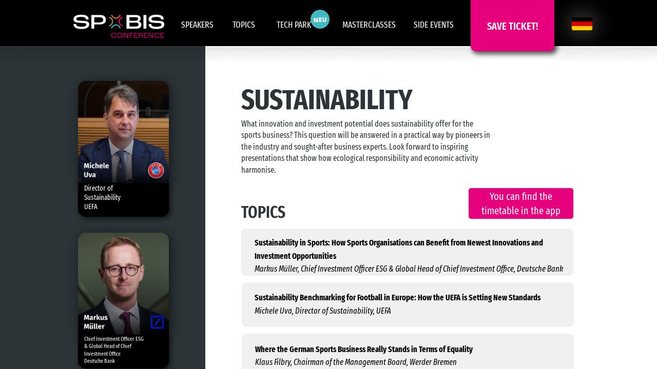 Sustainability - SPOBIS Conference 2025 - Programme published: The ...