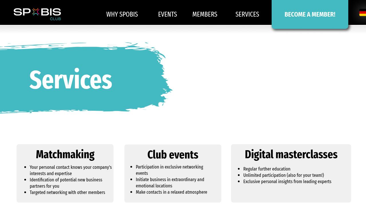 Services - Werde Mitglied im SPOBIS Club ENG