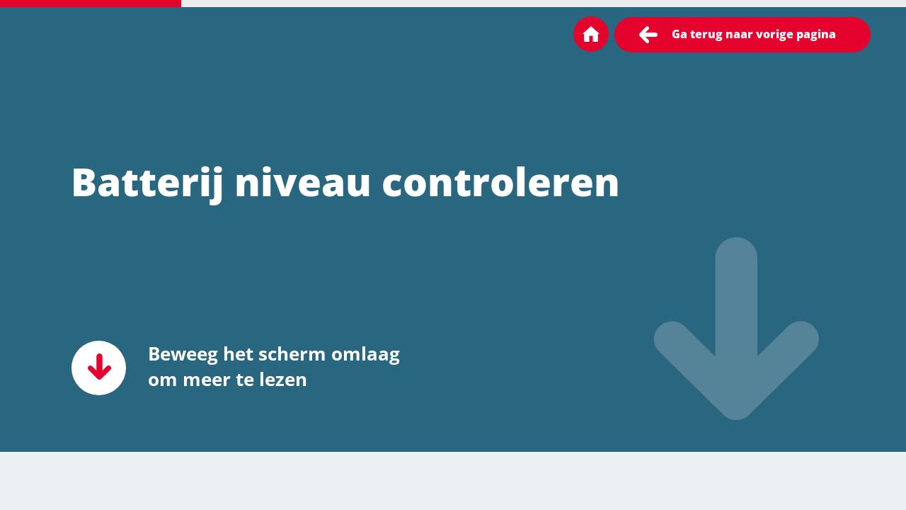 Batterij niveau controleren - Handleiding basis