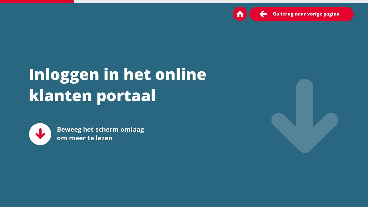Inloggen in het online klanten portaal - Handleiding basis