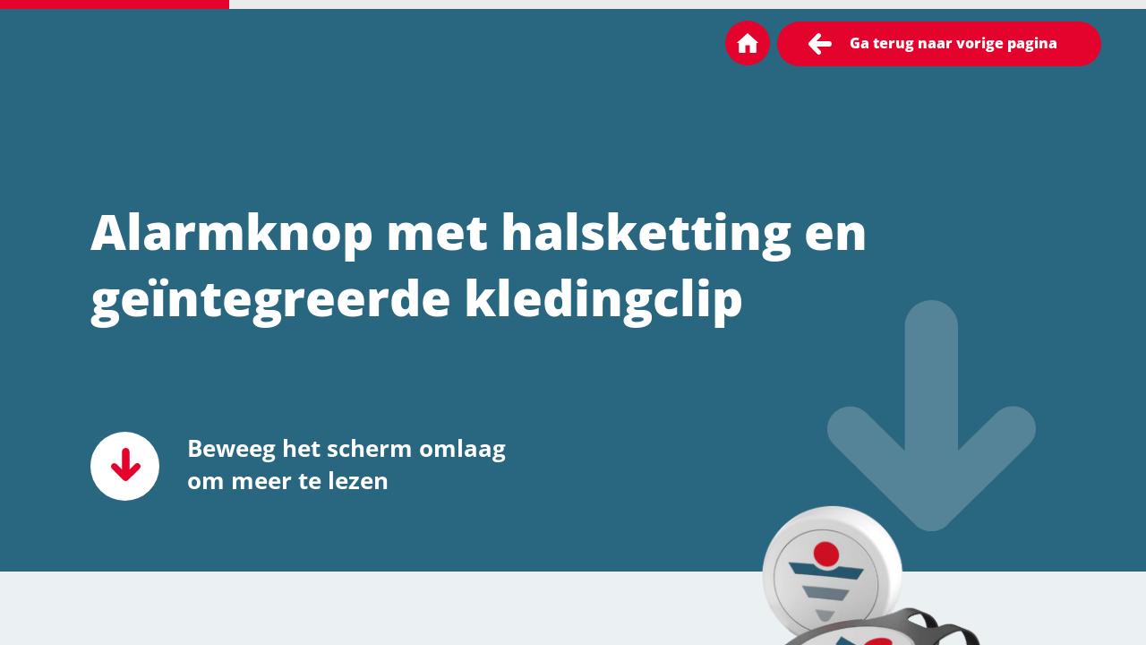 Alarmknop met halsketting en geïntegreerde kledingclip - Handleiding basis