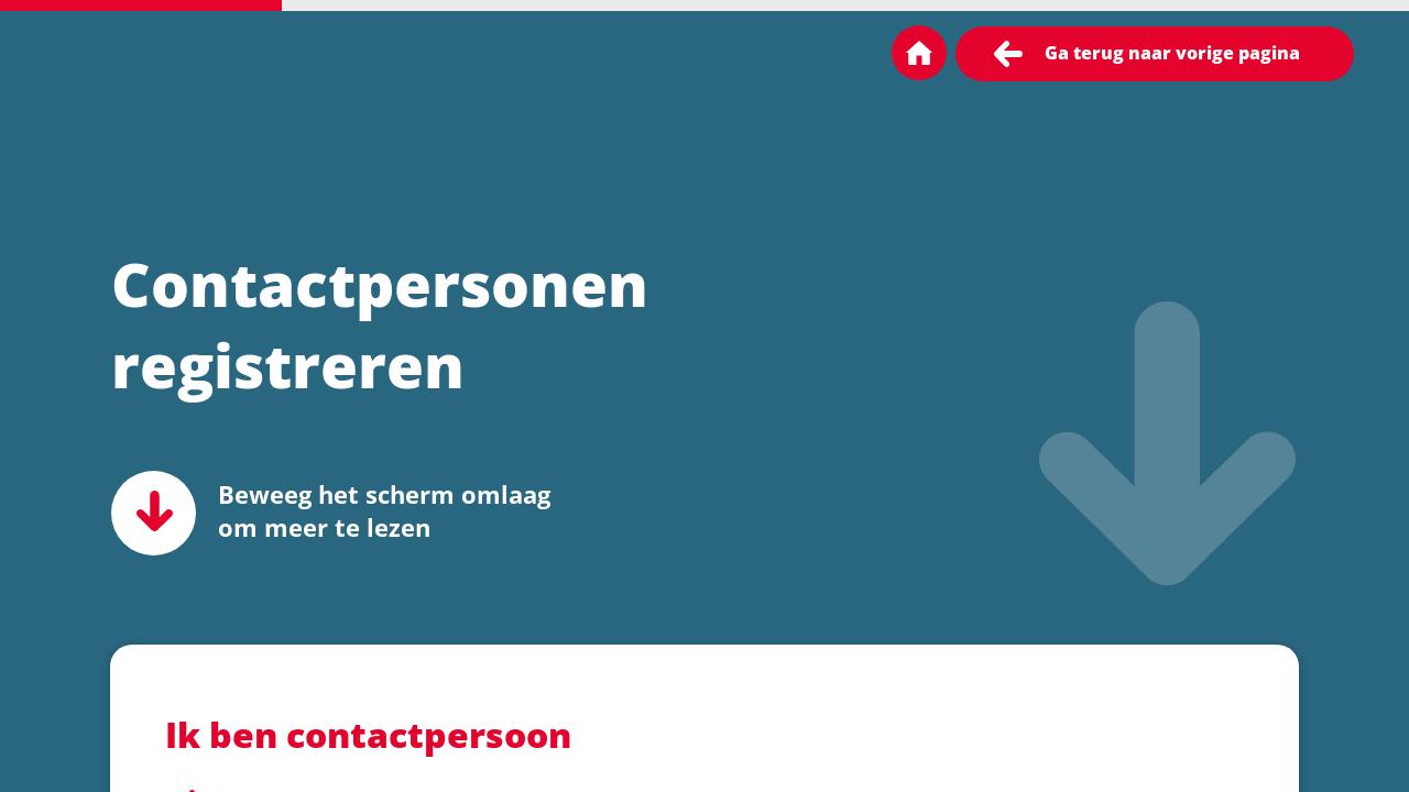 Inhoudsopgave contactpersonen registreren - Abonnement 1; contactpersoon